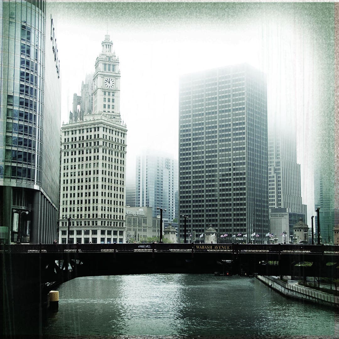 Chicago Coaster Collection: Chicago River (single Marble Tile Coaster ...