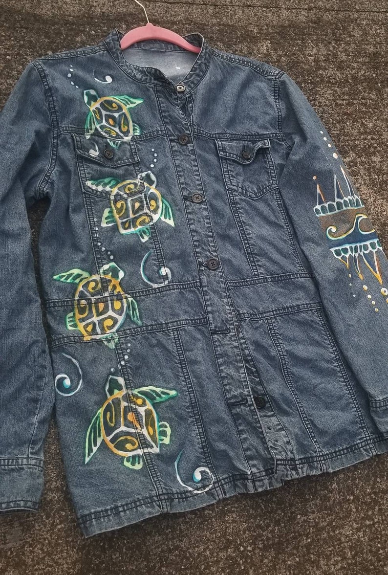 Mermaid Denim Jacket Available for Custom Order - Etsy