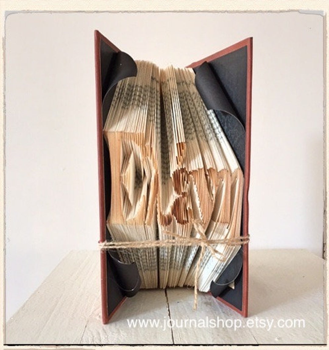 Personalized Folded Book in Greek, Name Folded in a Vintage Book ...