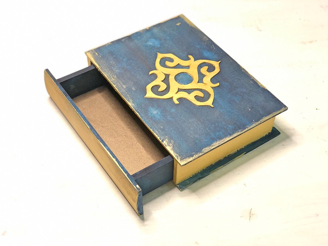 Spellbox With Eternity Magic Symbol, Fantasy Book Box With Secret Spine ...