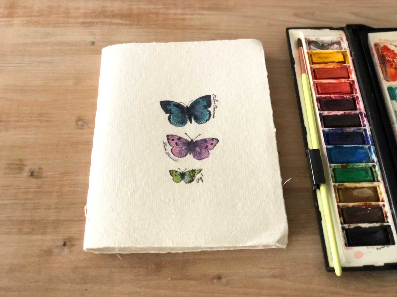 Watercolor Lay Flat Journal Sketchbook With Fabriano Artistico Rough ...