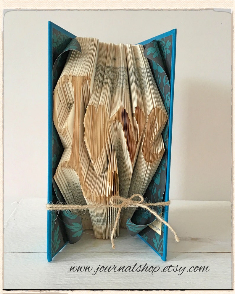 Personalized Folded Book Art Gift, Name Origami, Book Folding in Script ...