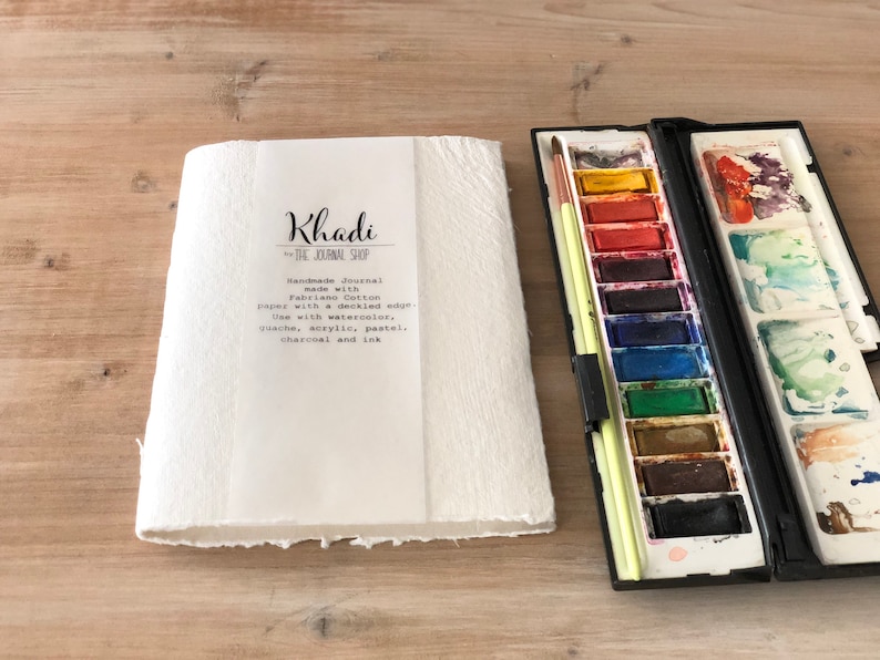 Watercolor Lay Flat Journal Sketchbook With Fabriano Artistico Rough ...