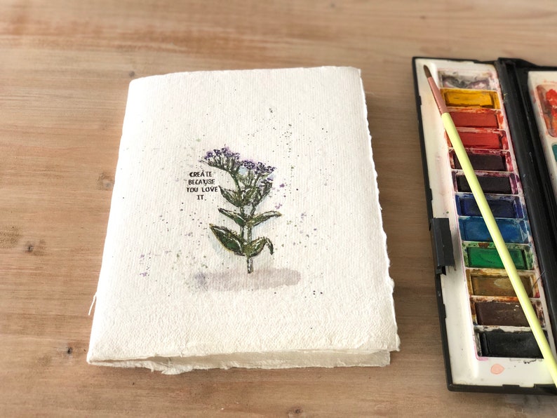 Watercolor Lay Flat Journal Sketchbook With Fabriano Artistico Rough ...