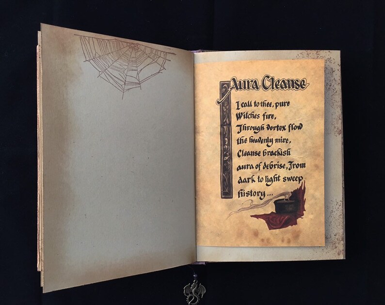 Blank Spell Book Grimoire Witch Spellbook Book of Shadows | Etsy