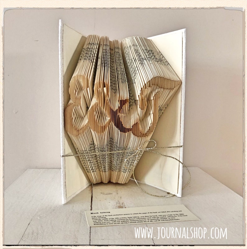 Personalized Folded Book Art Gift, Name Origami, Book Folding in Script ...