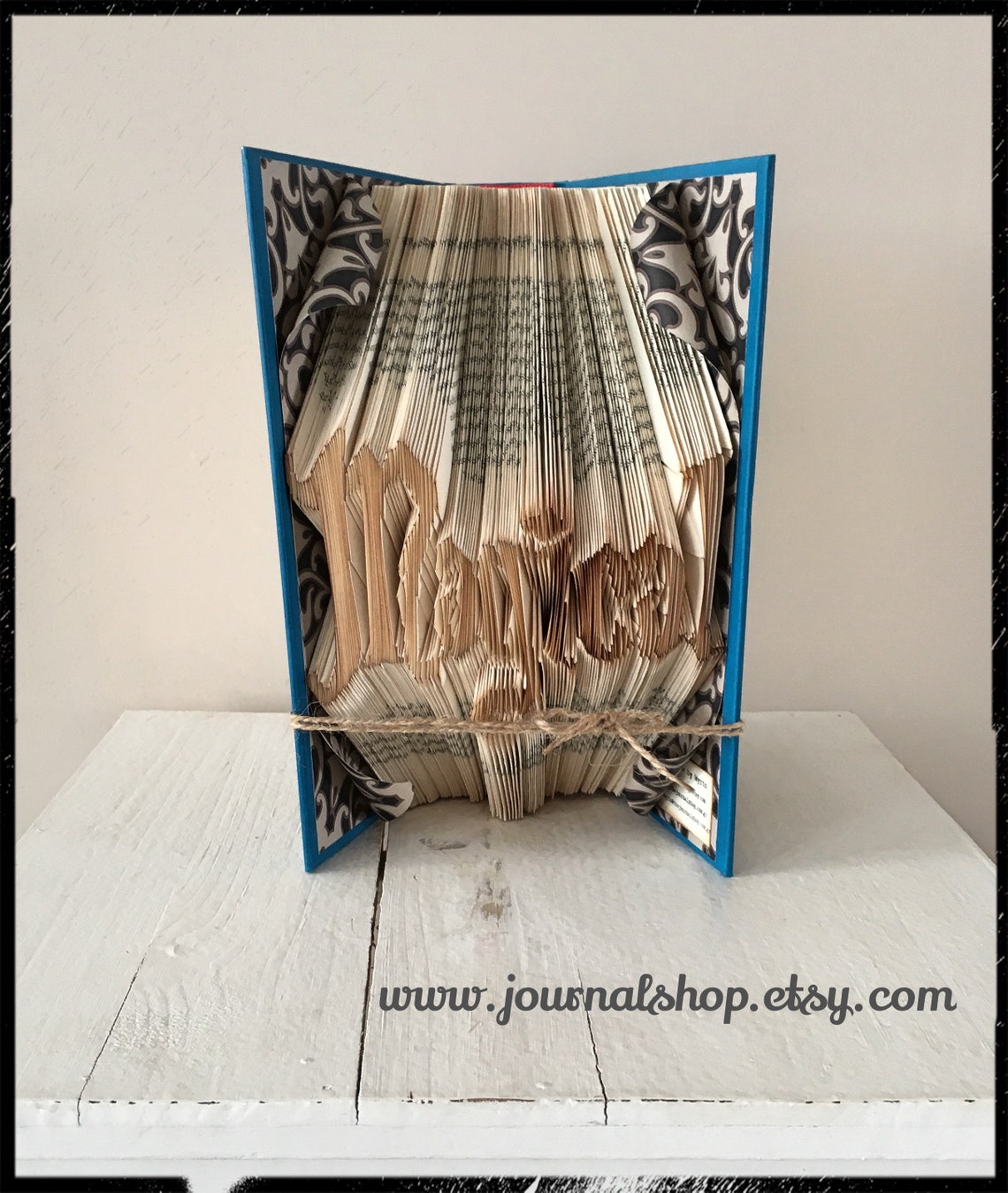 Personalized Folded Book Art Gift Name Origami Book Folding | Etsy
