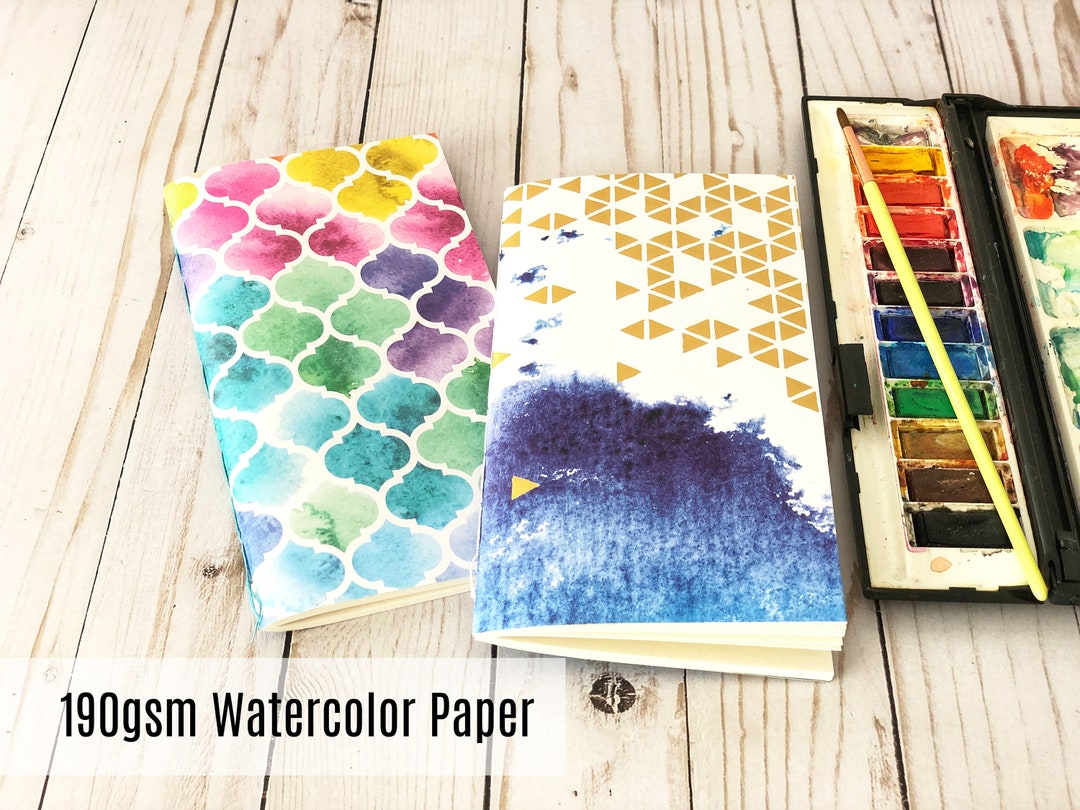 Set of 2 Watercolor Sketchbooks, Traveler Notebook Insert Refill ...