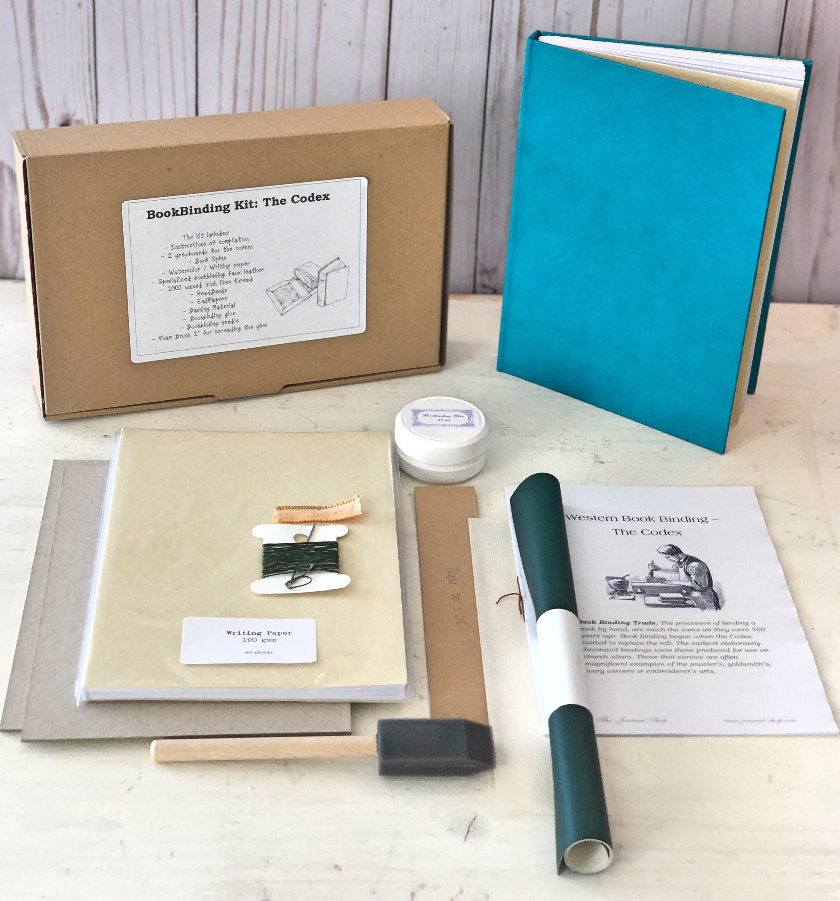 Complete Bookbinding Kit Make Your Own Journal Book With Supplies Tools ...