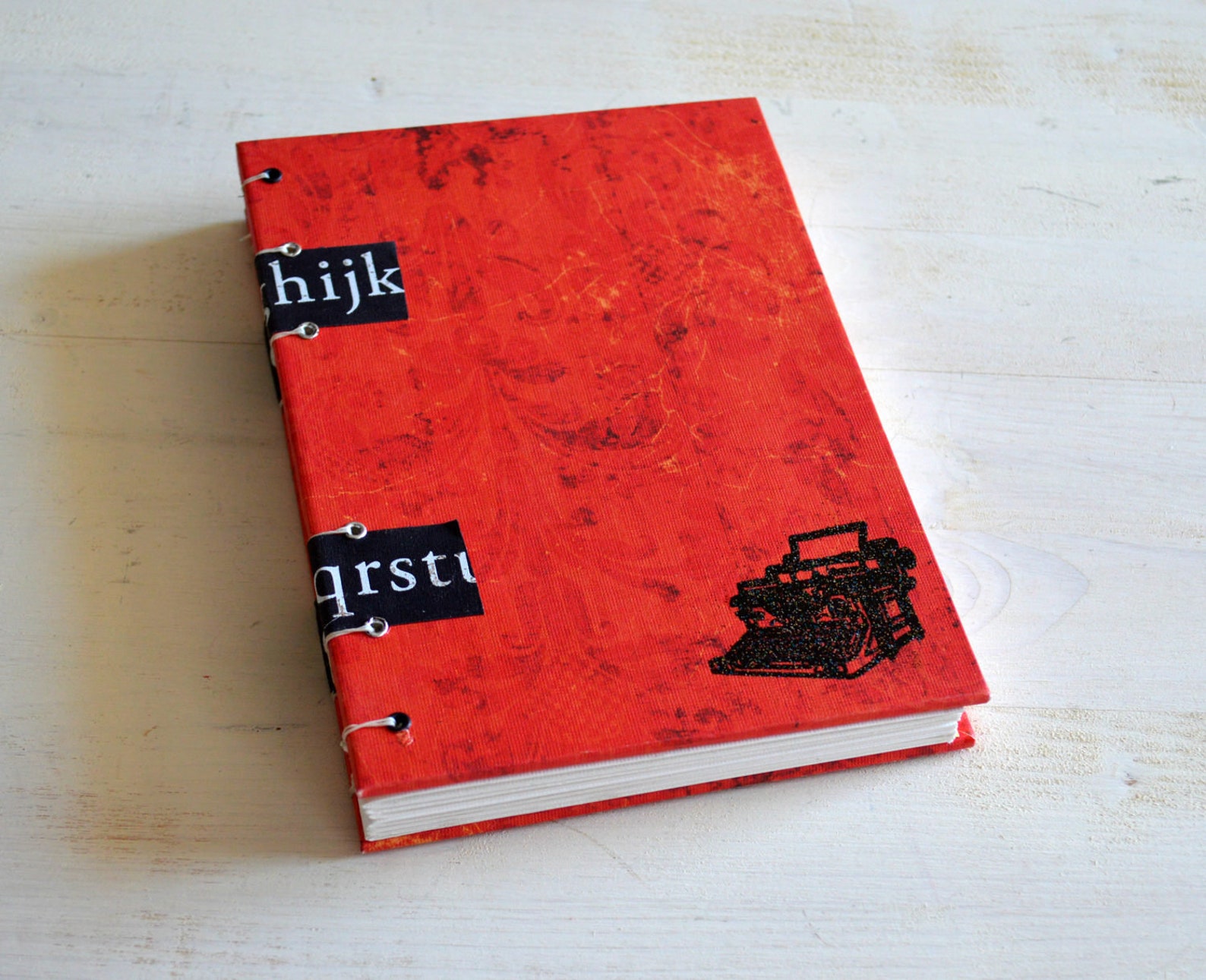 Writing Journal Diary Notebook With a Typerwriter, Open Spine Lay Flat ...