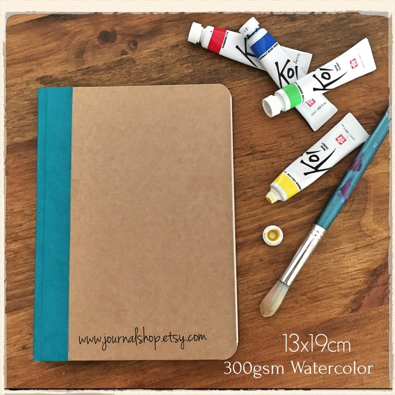 Pocket Watercolor Journal Notebook, Hardcover Art Journal Sketchbook ...
