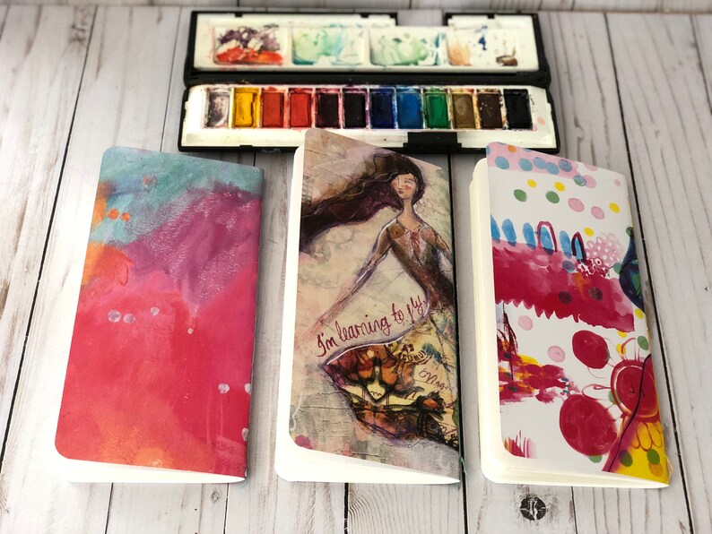 Set of 3 Watercolor Journals Sketchbooks, Travelers Notebook Refill ...