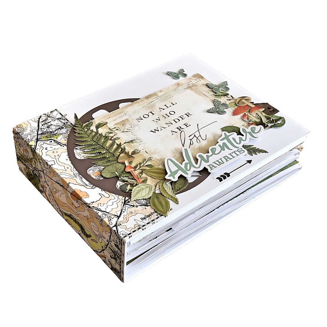 Scrapbooking Photo Album "adventure Awaits", Interactive Photo Book ...