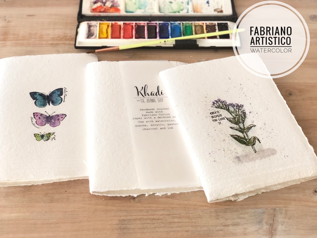 Watercolor Lay Flat Journal Sketchbook With Fabriano Artistico Rough ...