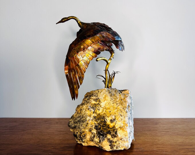 Signed Del Filardi Bird of Flight Goose Sculpture- 1978 - Etsy