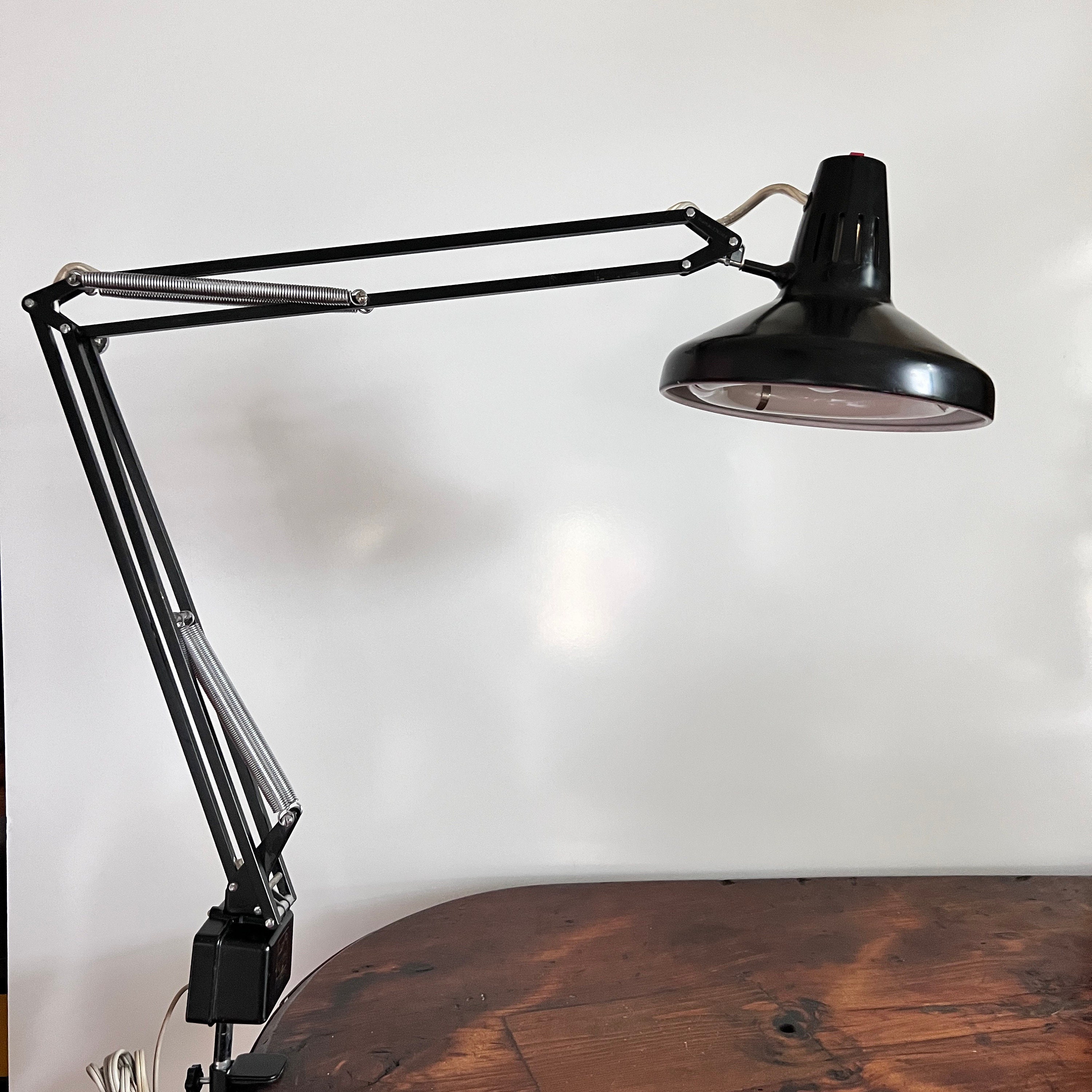 Fluorescent Drafting Lamp Vintage Cream Luxo 3 Settings Lamp Drafting