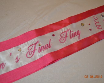 Embroidered sash | Etsy