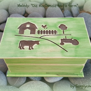 Music Box, Farm Theme, Music Jewelry Box, Farm Theme Nursery, Farm ...