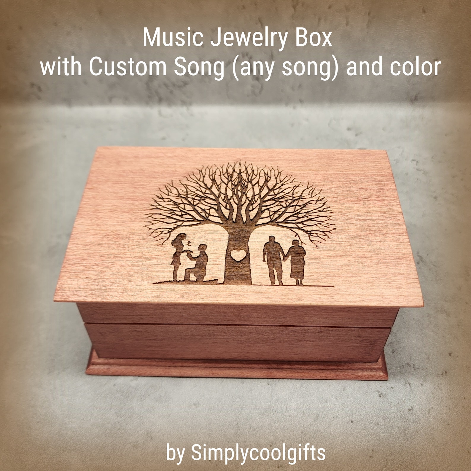 Anniversary Box - Music Box Custom Song - Wedding Gift Box - Electronic ...