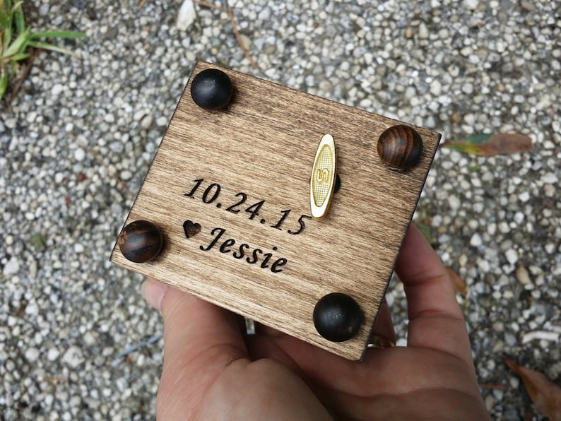 Musical note music box wooden music box custom music box | Etsy