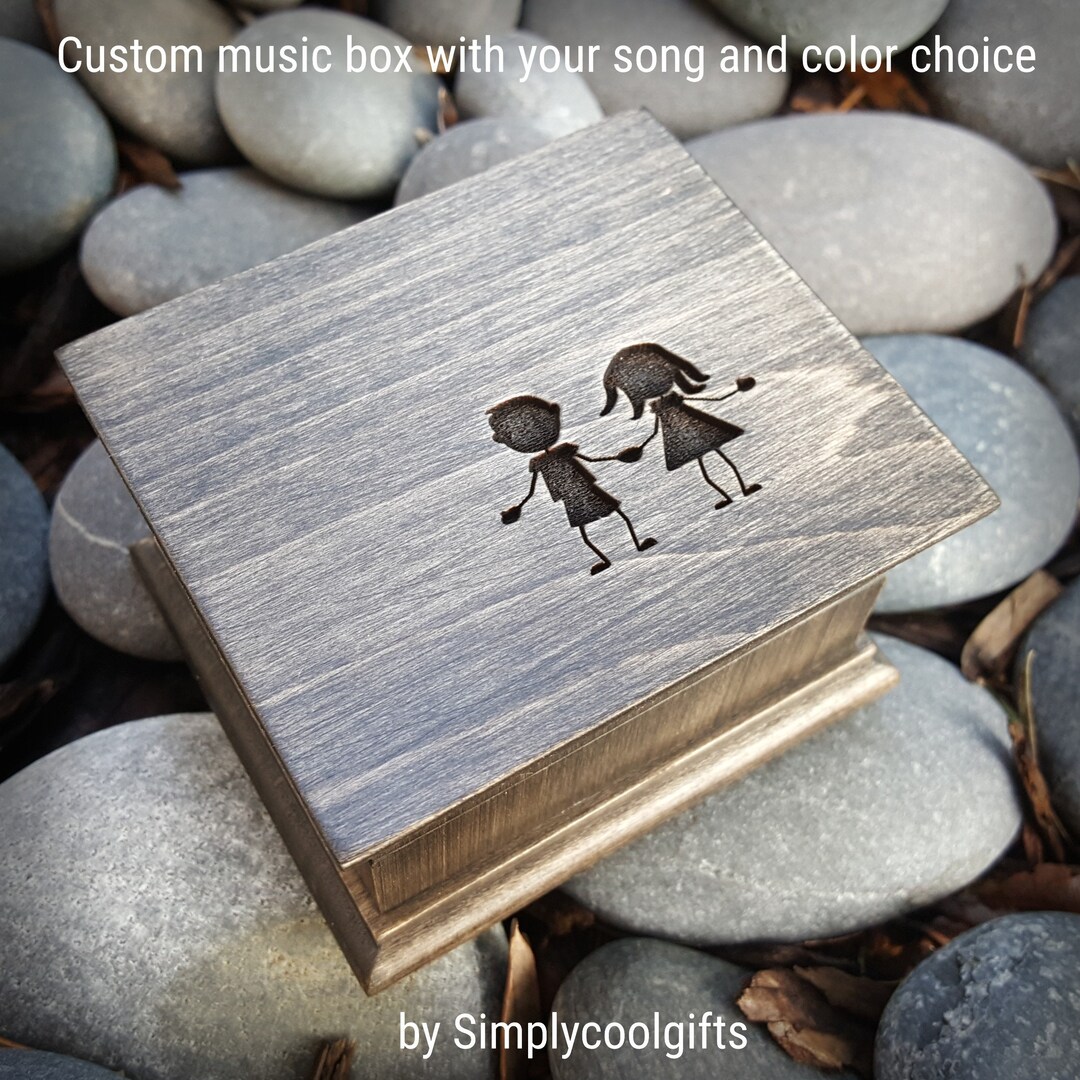 Best Friend, Siblings, Boy and Girl, Music Box, Wooden Music Box ...