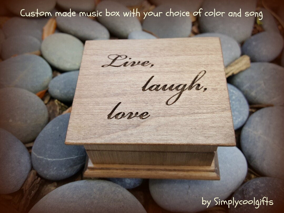Live Laugh Love, Music Box, Wooden Music Box, Custom Made Music Box ...