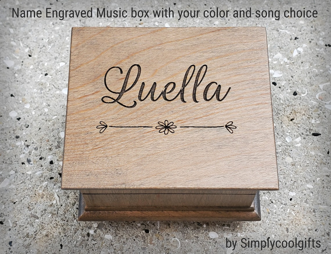 Custom Music Box Personalized Box Wooden Box Engraved With - Etsy