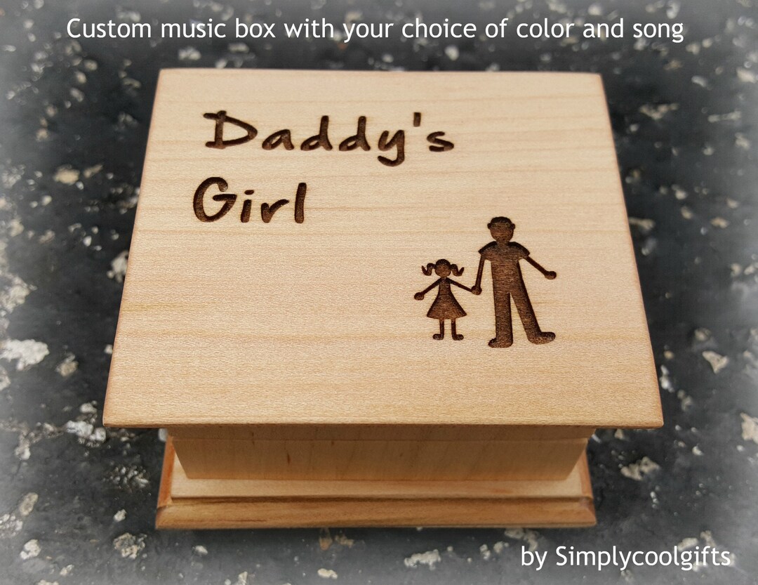 Music Box Custom Wooden Music Box Daddys Girl Music Box - Etsy