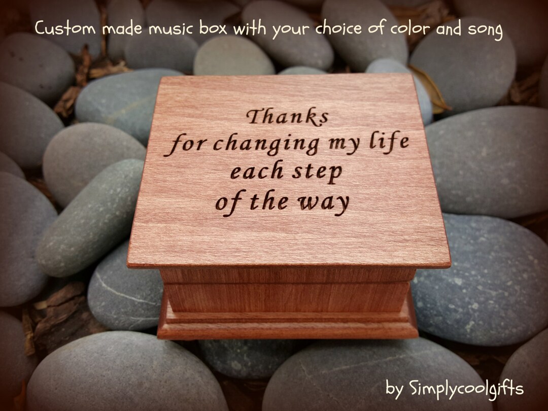 Music Box, Wooden Music Box, Custom Made Music Box, Thank You Gift ...