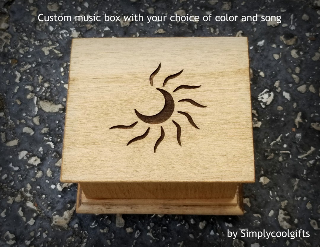 Music Box, Wooden Music Box, Custom Made Music Box, Sun Music Box ...