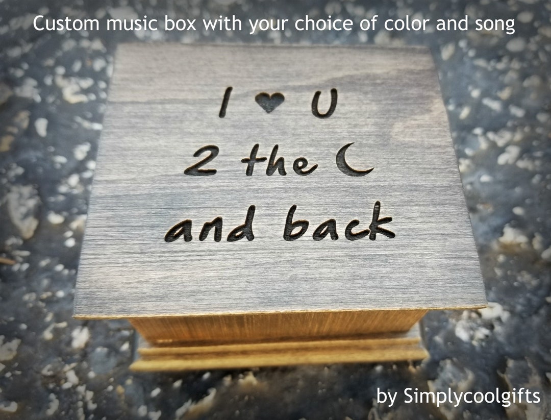 I Love You Gift Custom Music Box Wooden Music Box With I - Etsy