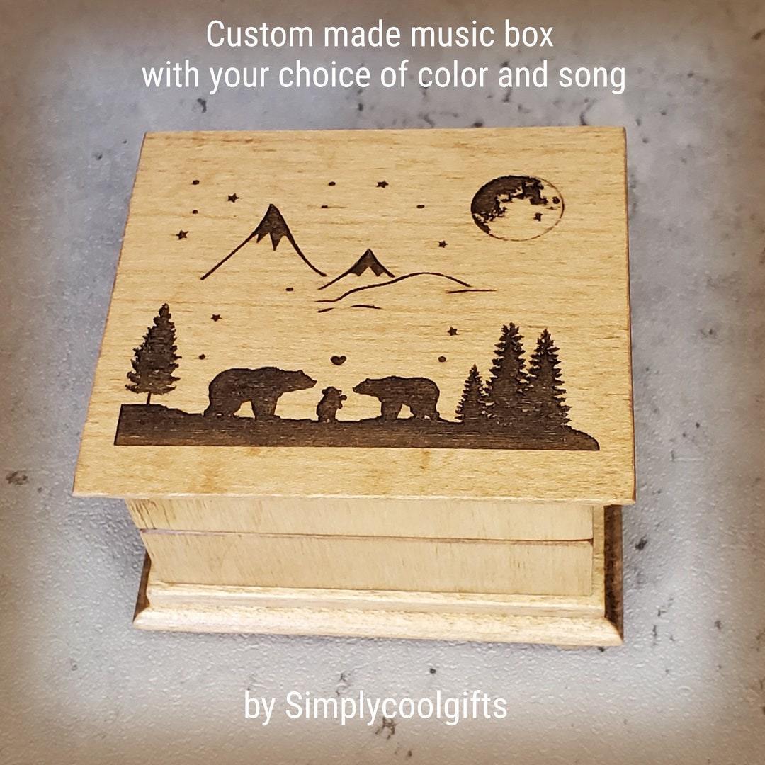 Mama Bear - Baby Bear - Custom Music Box With Bear Family With ...