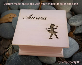 Ballerina Music Box With a Ballet Dancer Engraved on the Top | Etsy