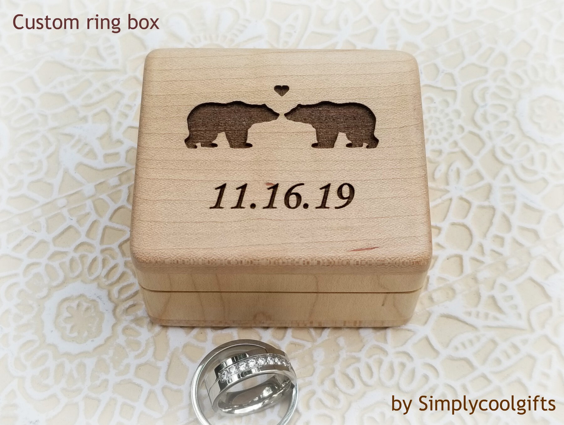 Proposal Ring Box Wedding Ring Box Ring Bearer Box Wood | Etsy