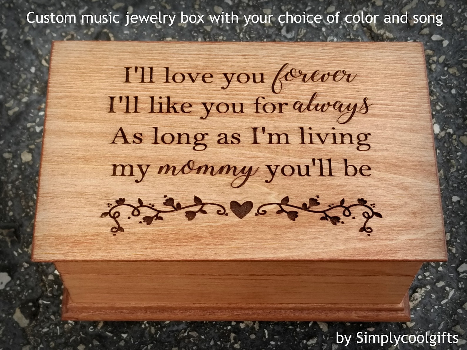 Engraved Jewelry Box Music Jewelry Box Custom Jewelry Box - Etsy