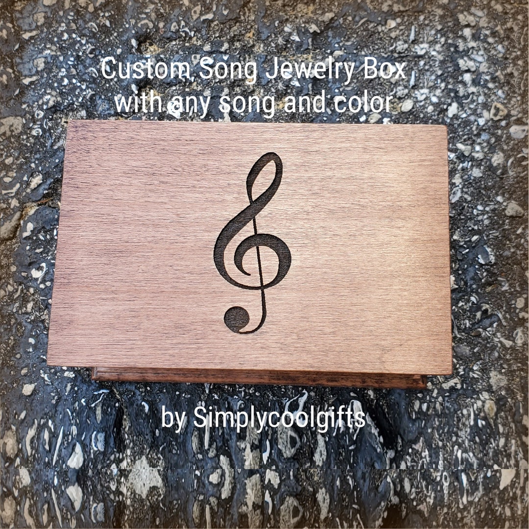 Treble Clef Music Box - Custom Song Music Box - Music Box Choose Your ...