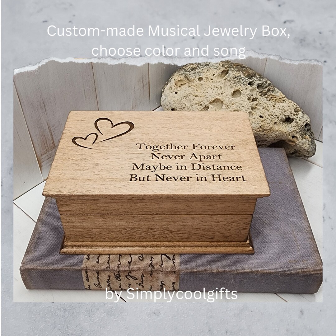 Long Distance Relationship Gift - Custom Jewelry Box - Choose Your Song ...