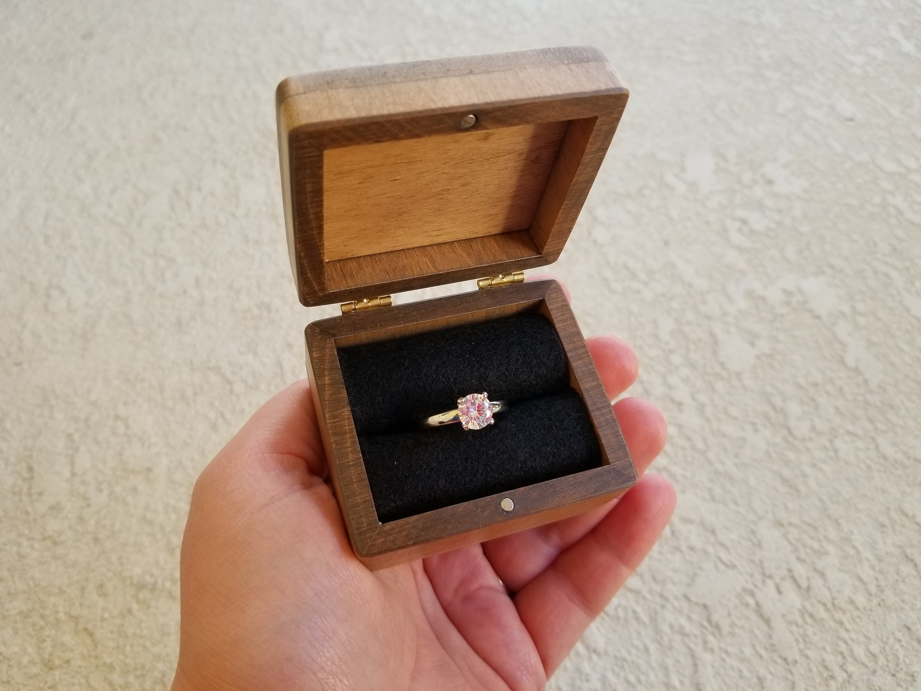 Ring Bearer Box Wooden Ring Box Custom Ring Box Proposal | Etsy