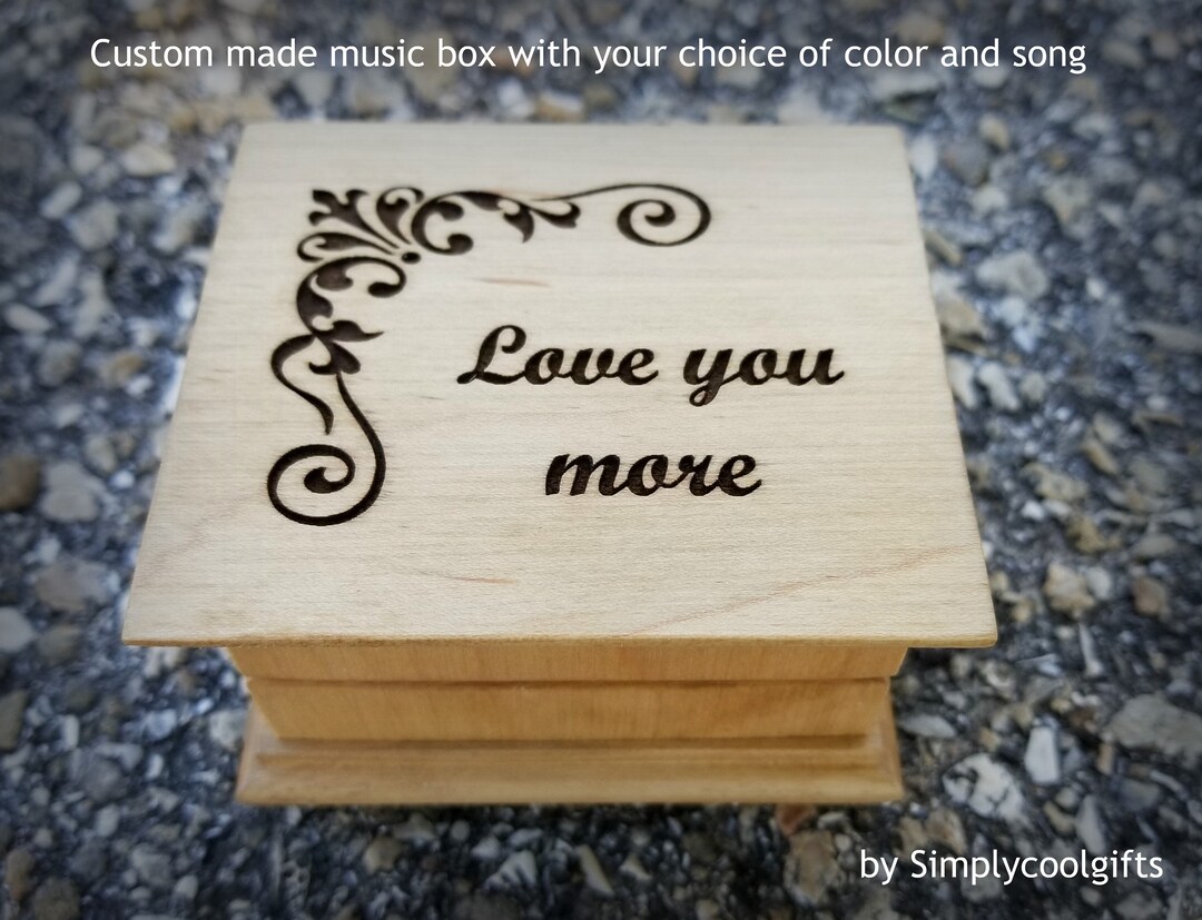 Love You More, Music Box, Love, Music Boxes, Wooden Music Box, Custom ...