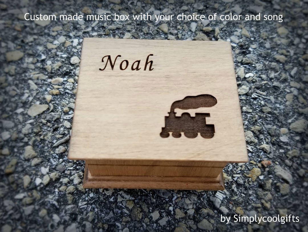 Train Music Box - Wooden Music Box - Custom Music Box With Train and ...