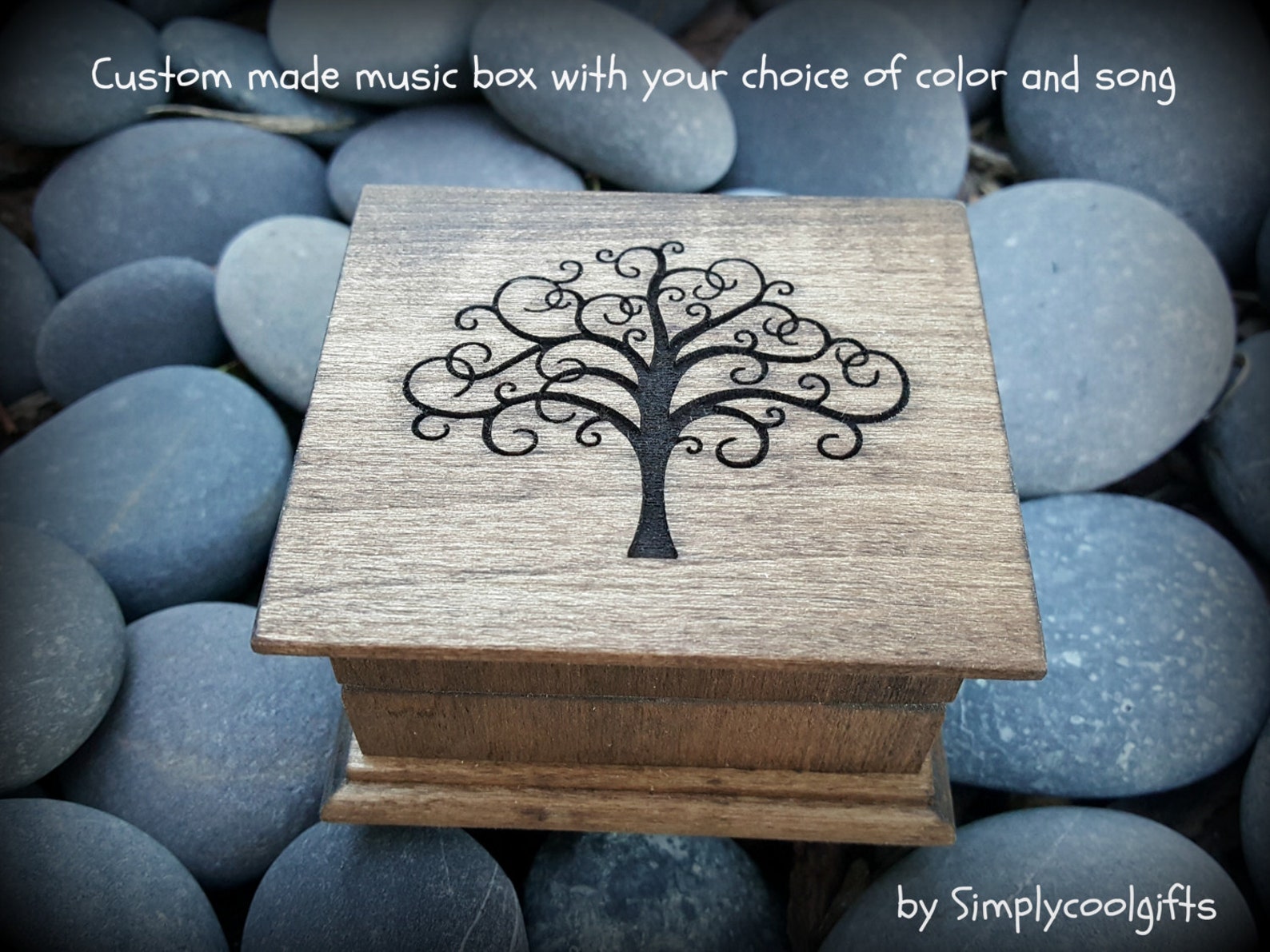 Music Box Customized Engraved Music Box Tree of Life - Etsy