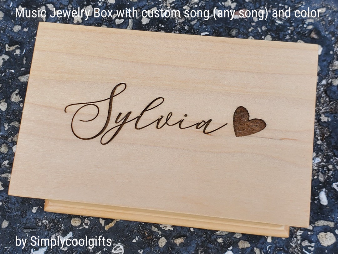 Name Jewelry Box Music Box Custom Song Name Engraved Music - Etsy