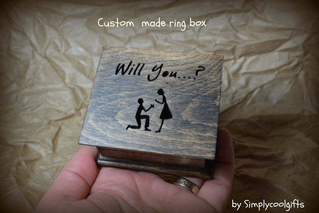 Wedding Ring Box, Custom Ring Box, Will You Marry Me, Engagement Ring ...