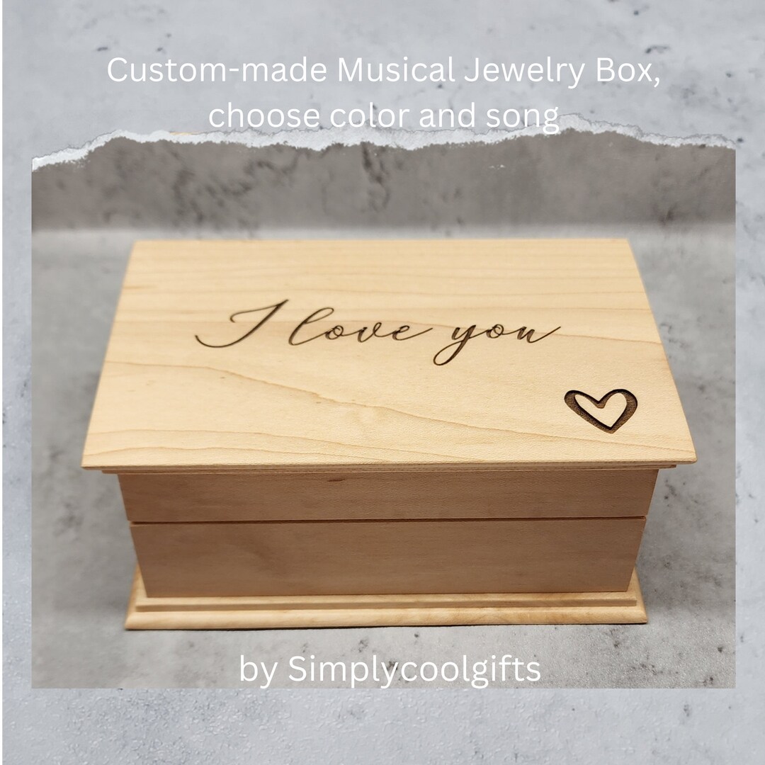 I Love You Box - Custom Music Box - Music Box Choose Your Song ...