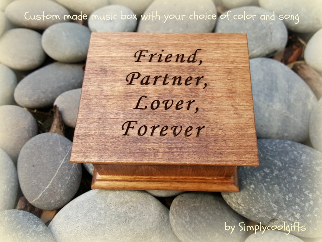 Music Box, Wooden Music Box, Custom Made Music Box, Friend, Partner ...
