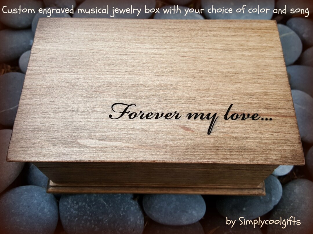 Forever My Love, Music Box, Anniversary Gift, Musical Jewelry Box ...