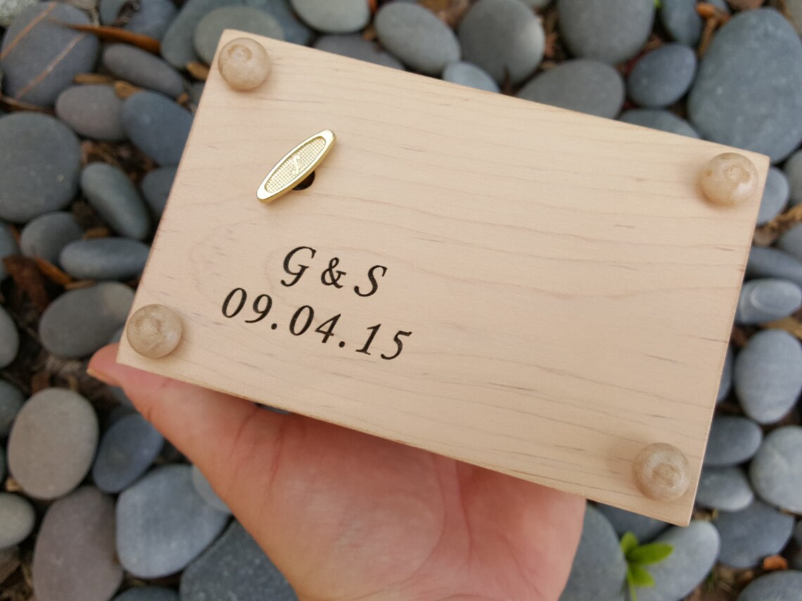 Moon and Stars - Engraved Music Box - Custom Music Box With Moon and ...
