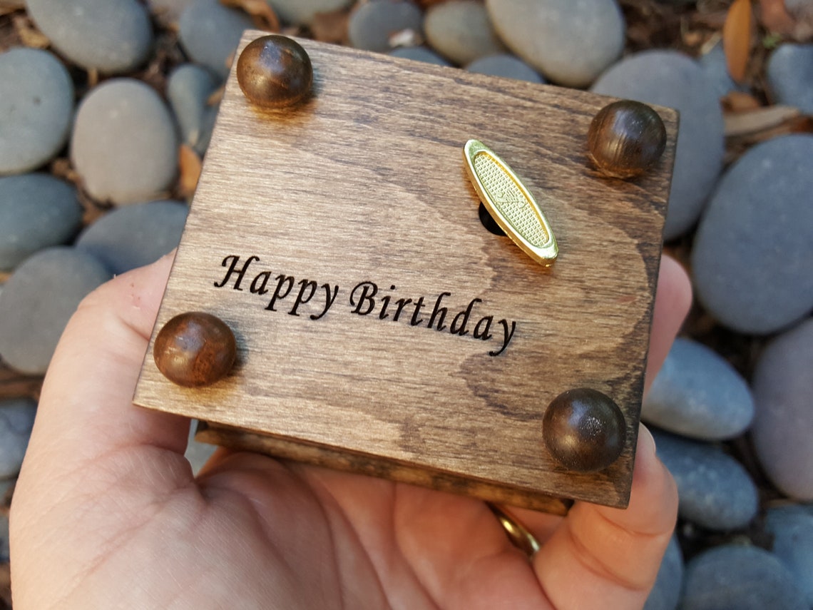 Elephants Music Box Wooden Music Box Personalized Music - Etsy