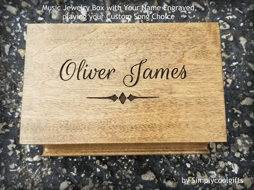 Name Engraved Music Box Custom Song Name Engraved Music - Etsy