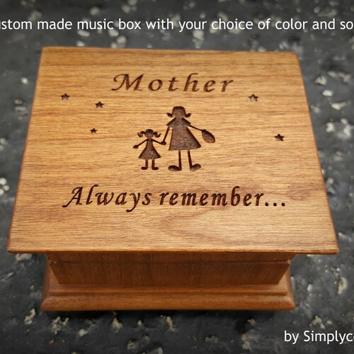 Personalized Mom Music Box Choose Your Song Mother's Day - Etsy